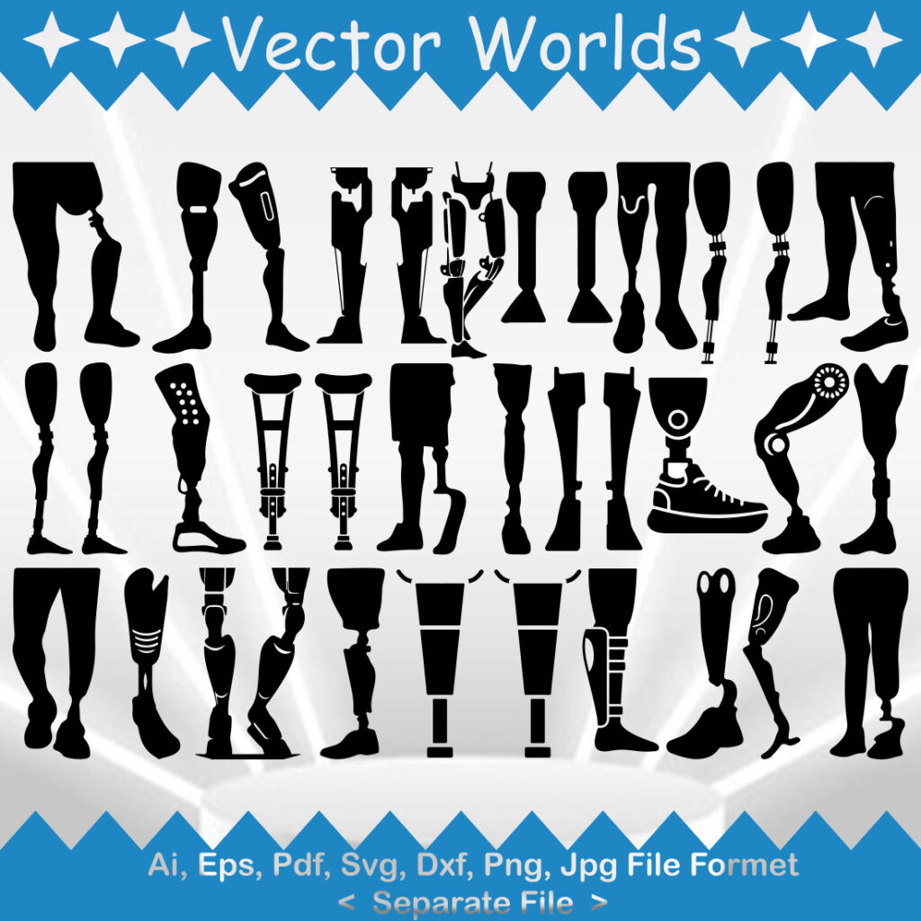 Prosthetic Leg SVG Vector Design - MasterBundles