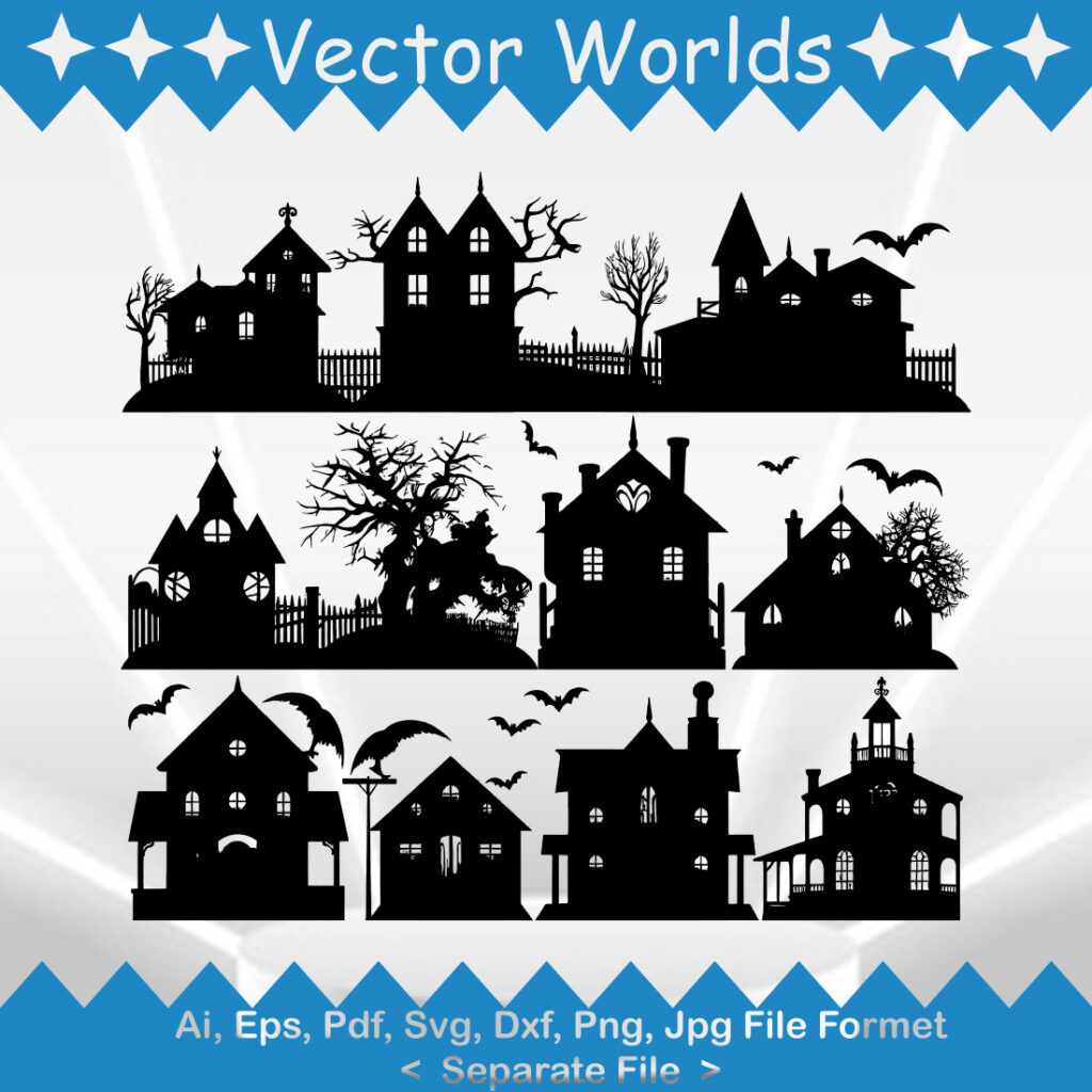 Scary House SVG Vector Design - MasterBundles