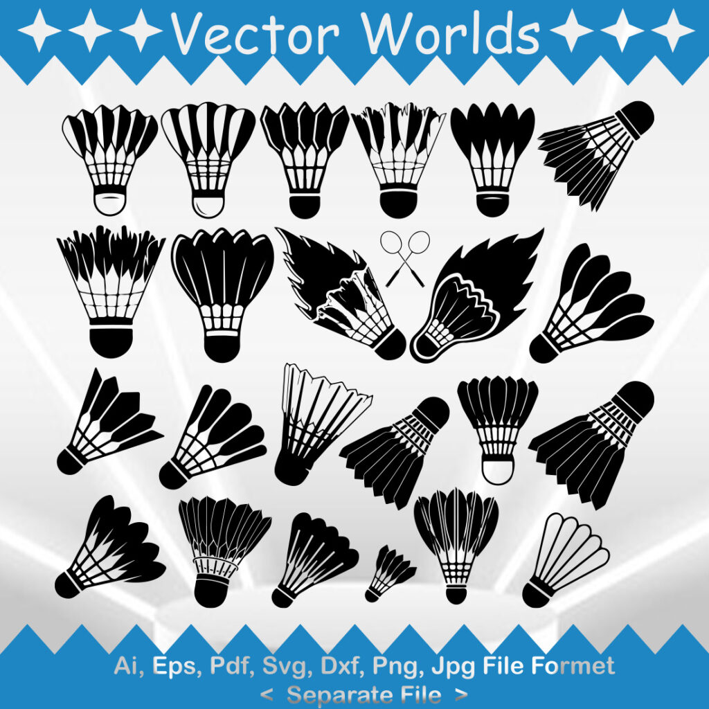 Feather Badminton SVG Vector Design - MasterBundles