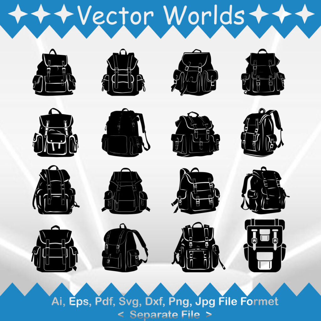 Hiking Backpack SVG Vector Design - MasterBundles