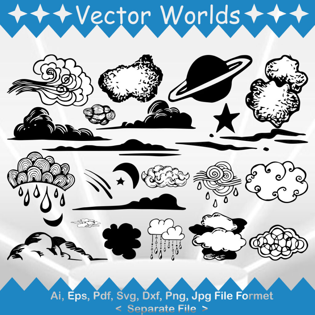 Clouds SVG Vector Design - MasterBundles