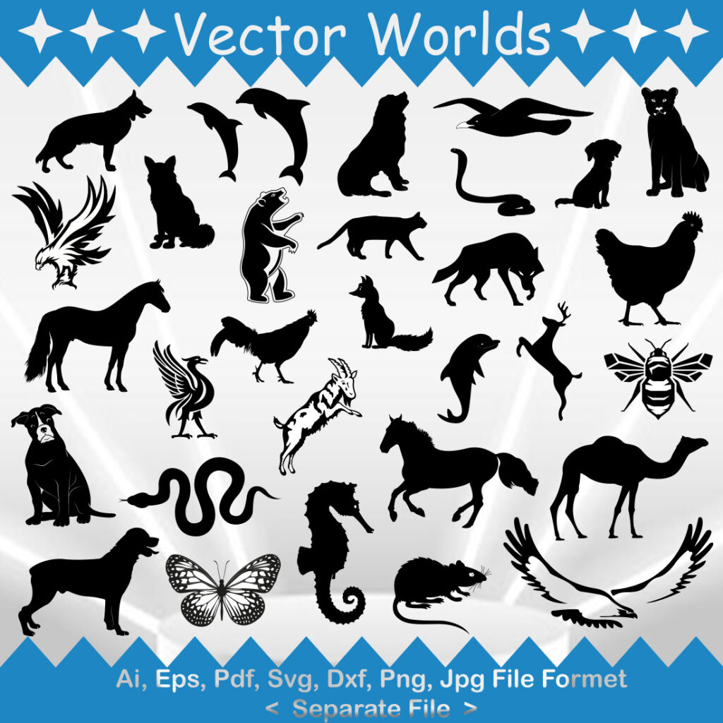Animal Set SVG Vector Design - MasterBundles