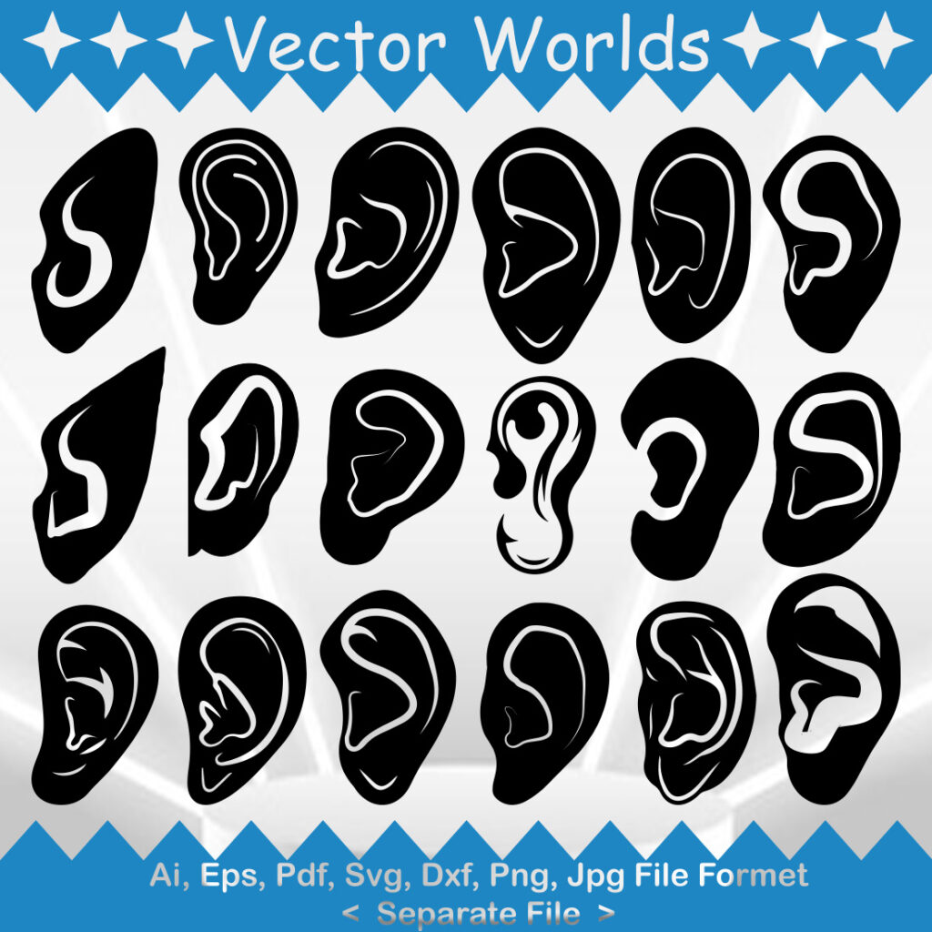 Human Ear SVG Vector Design - MasterBundles