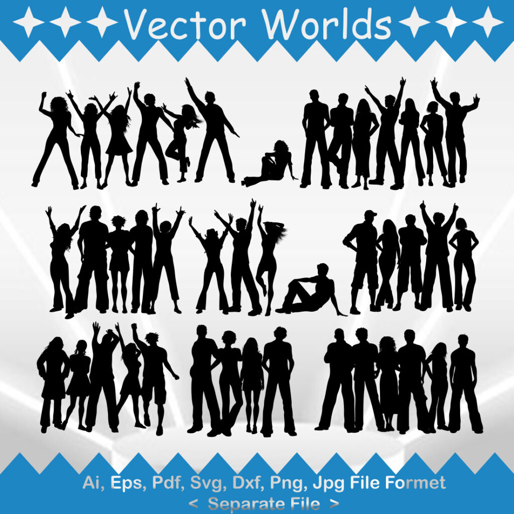 Crowds People SVG Vector Design - MasterBundles