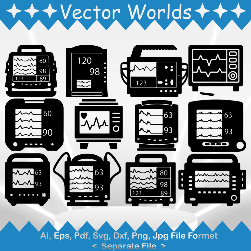 Patient Monitors SVG Vector Design - MasterBundles
