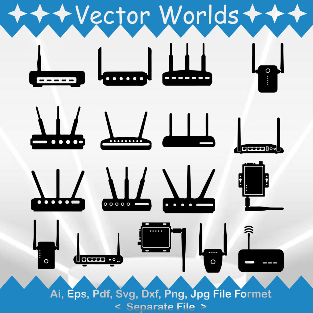 Wi-Fi Router SVG Vector Design - MasterBundles