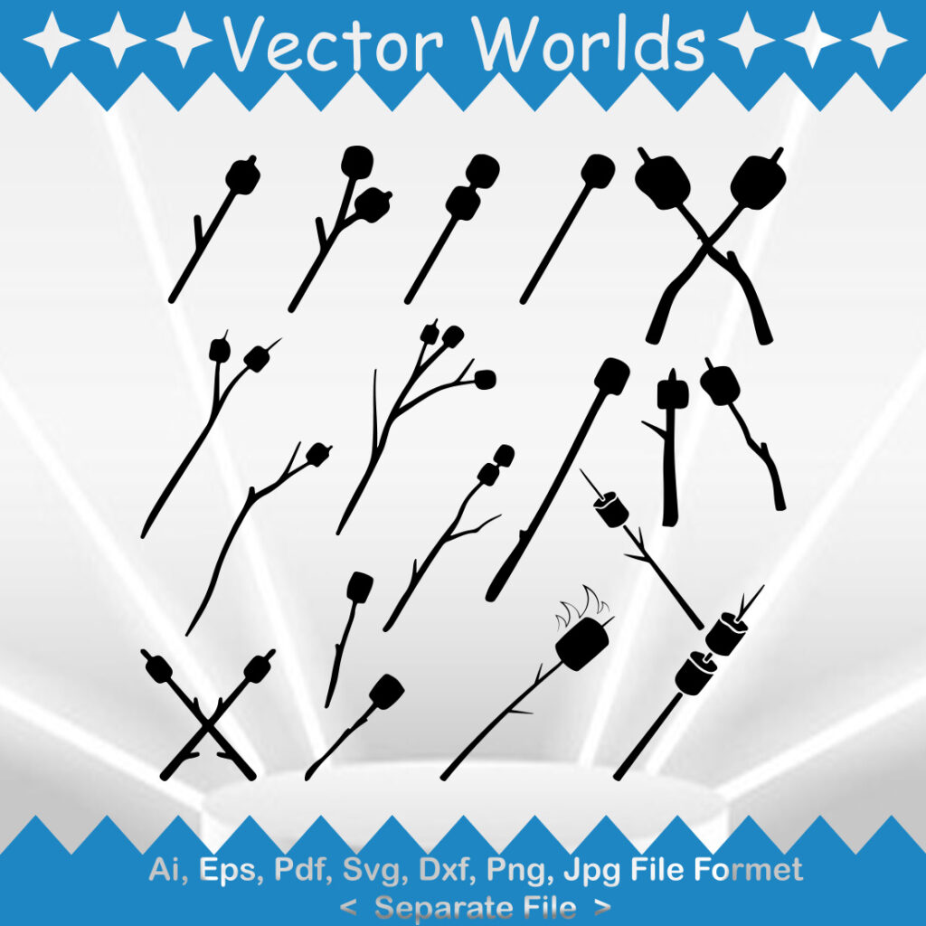 Marshmallow Stick SVG Vector Design - MasterBundles