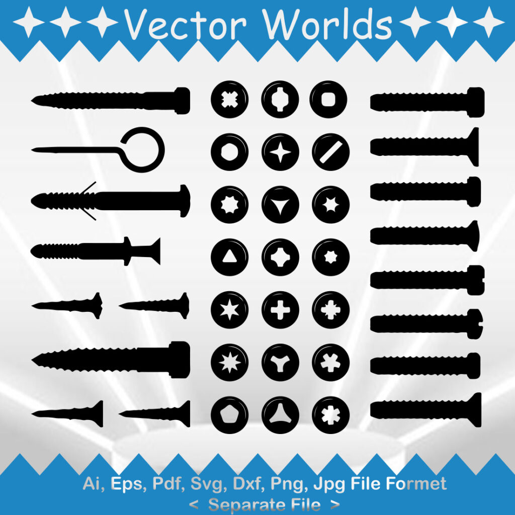 Bolt Screw SVG Vector Design - MasterBundles