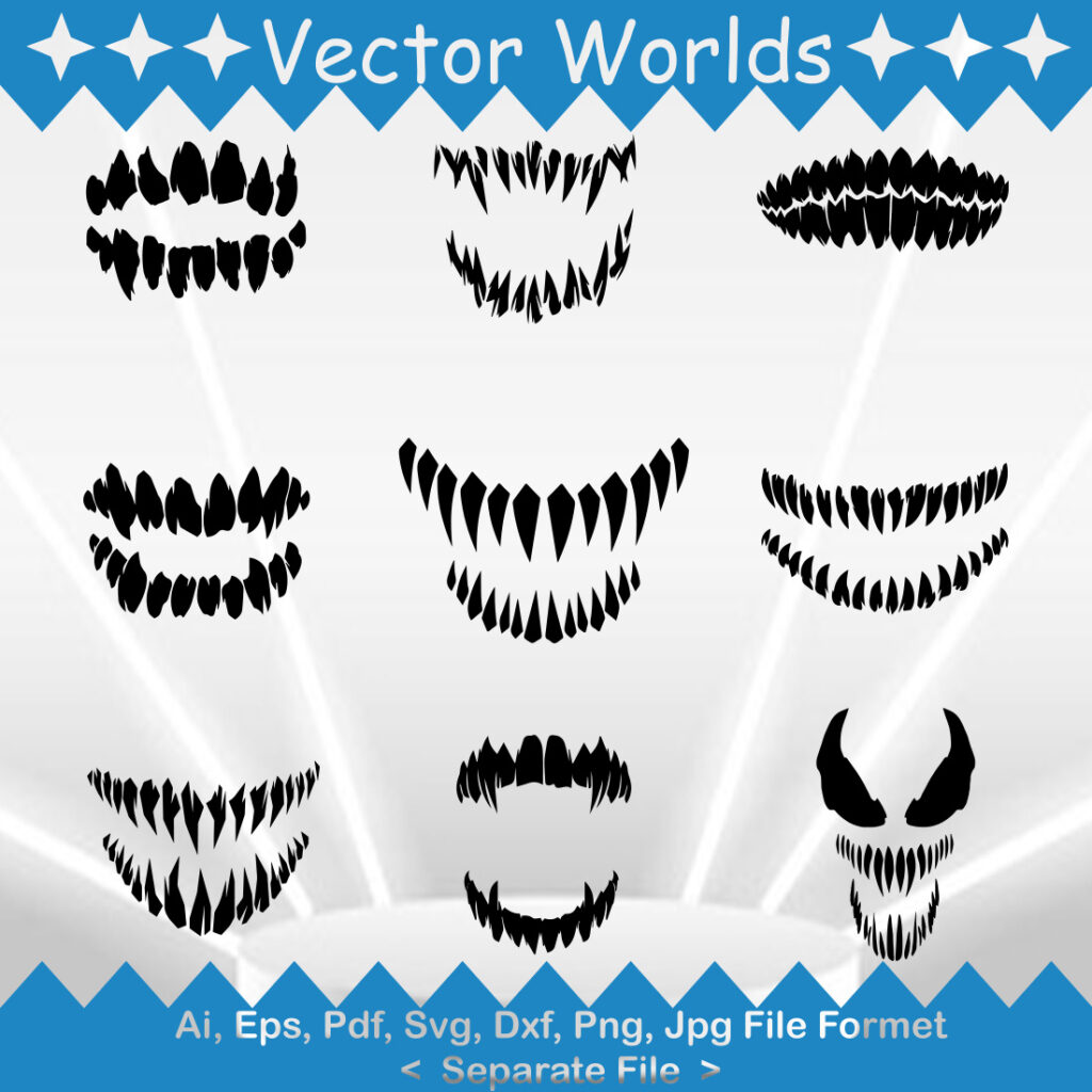 Venom Teeth SVG Vector Design - MasterBundles