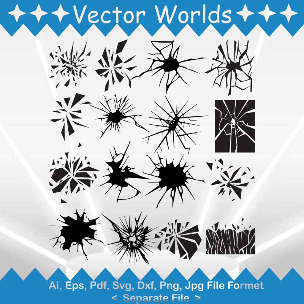 Glass Broken SVG Vector Design - MasterBundles