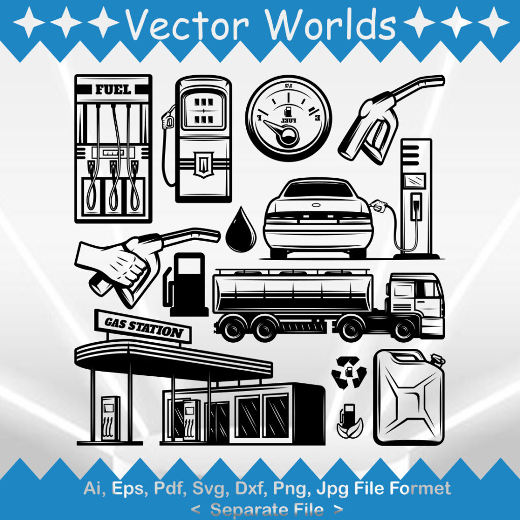 Petrol Station SVG Vector Design - MasterBundles