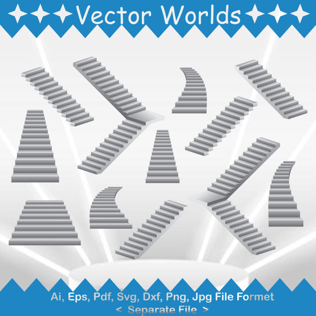 Stair SVG Vector Design - MasterBundles