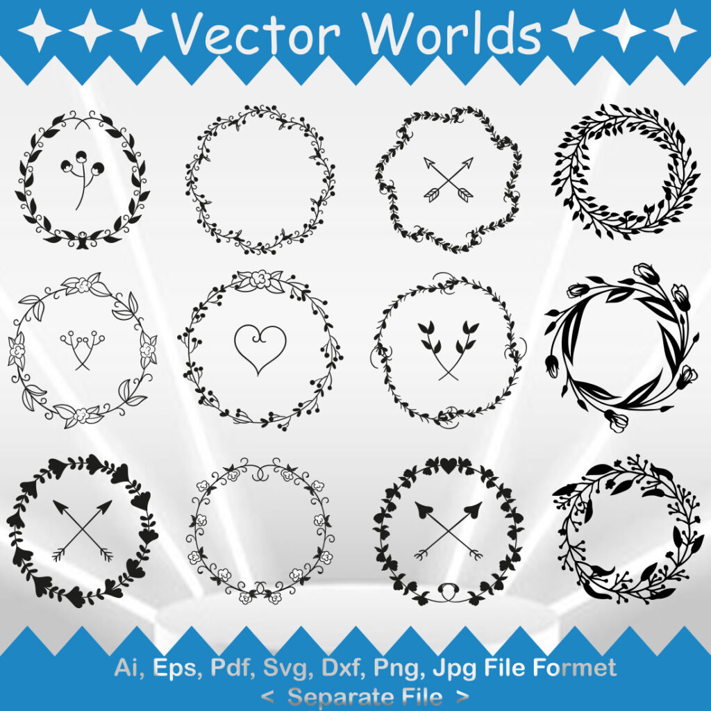 Branch Wreath SVG Vector Design - MasterBundles