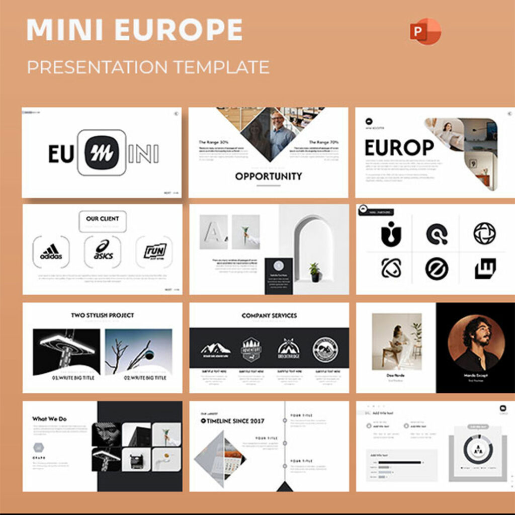 European Union All Country Map PowerPoint Template - MasterBundles