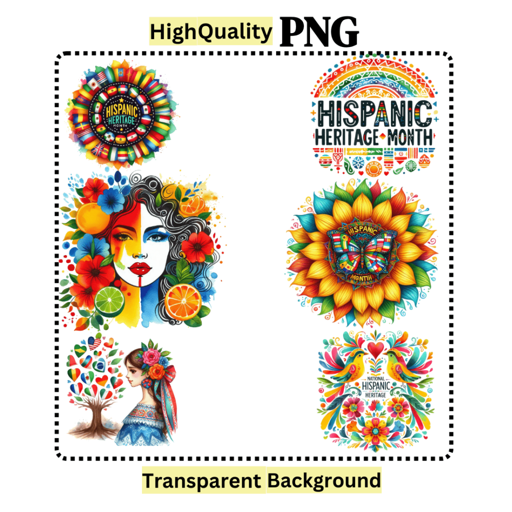 Watercolor Design Celebrating Hispanic Heritage - MasterBundles