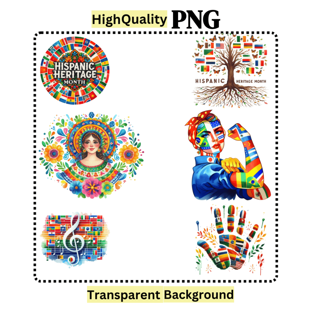 Watercolor Hispanic Heritage Month Celebrating Design - MasterBundles