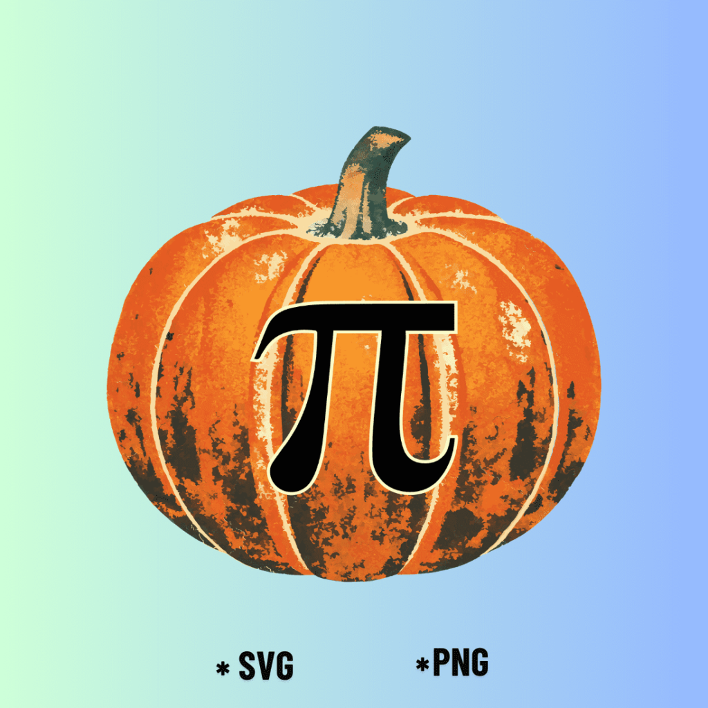 Pumpkin Pi Vintage Math Autumn Design - MasterBundles
