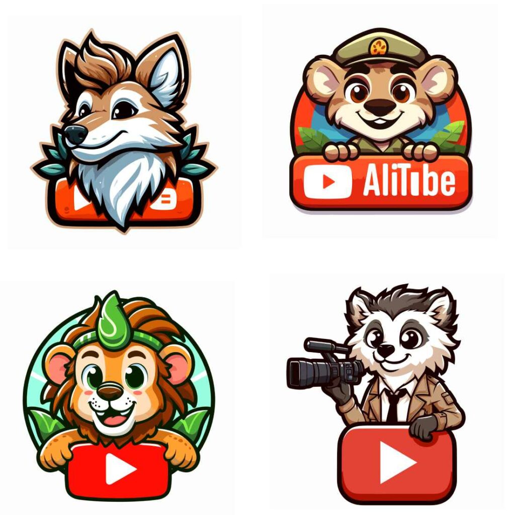 YouTube Animals Mascot Sticker Pack - more than 79 Vectors Art ...