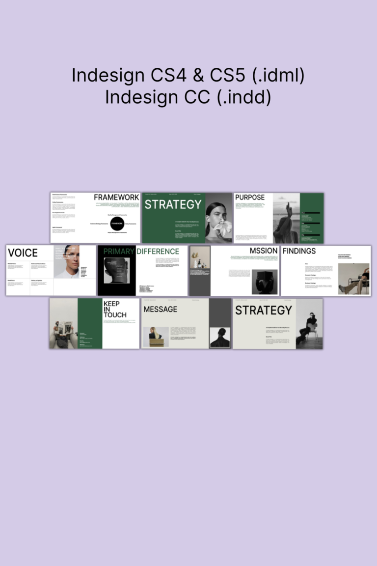 Brand Strategy / InDesign Presentation Template - MasterBundles