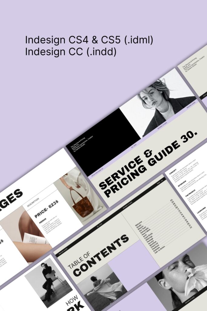 Service Guide/ InDesign Presentation Template - MasterBundles