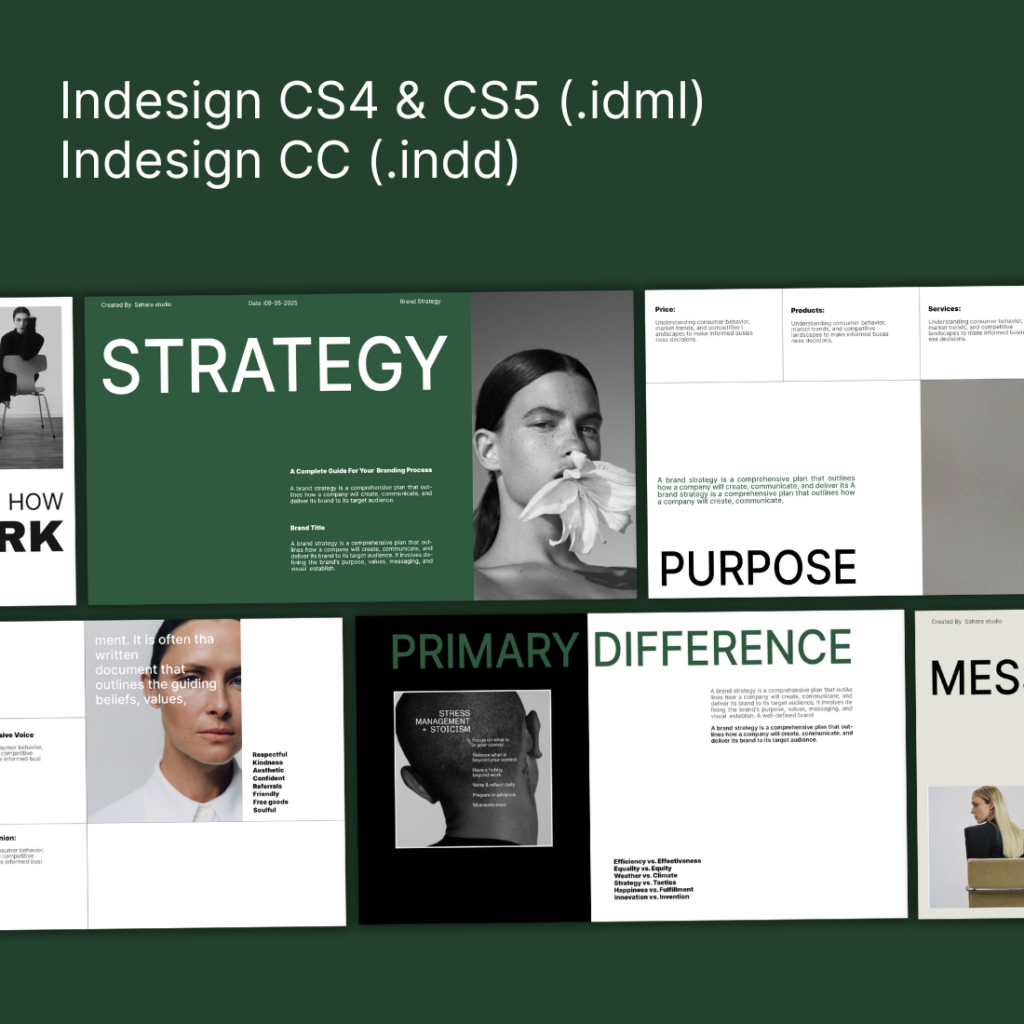 Brand Strategy / InDesign Presentation Template - MasterBundles