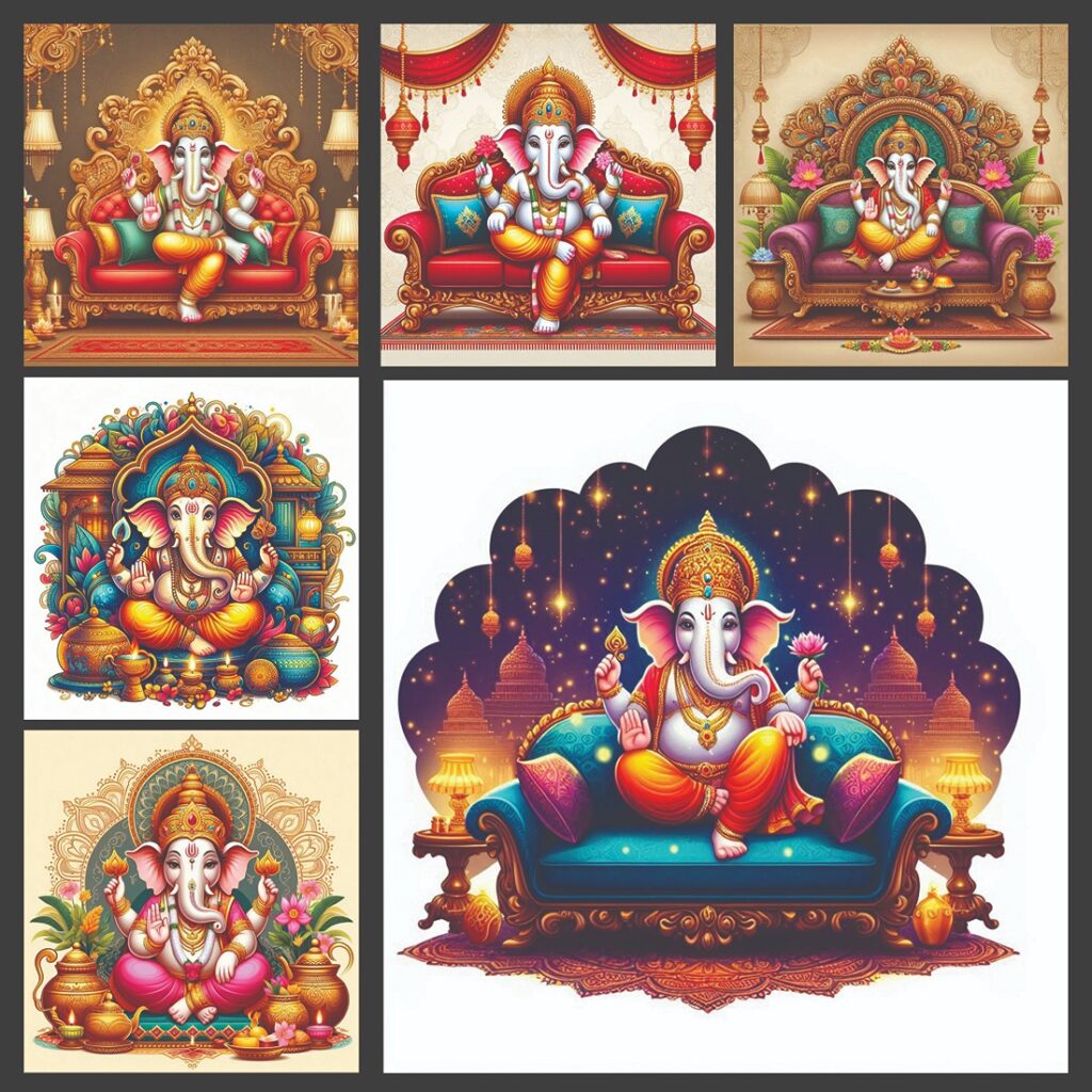 Clip Art Shree Ganesh Design Tamplate - MasterBundles