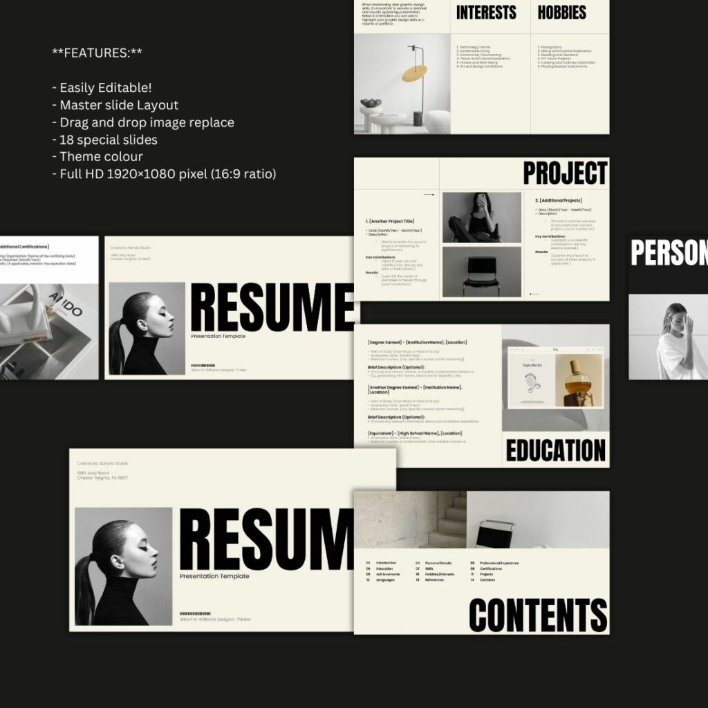 Resume / Google Slides Presentation Template. - MasterBundles
