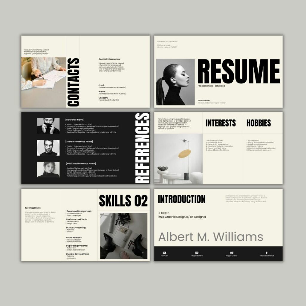 Resume / Google Slides Presentation Template. - MasterBundles