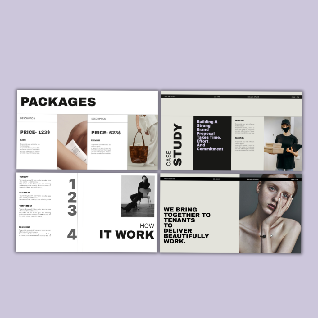 Service Guide/ InDesign Presentation Template - MasterBundles