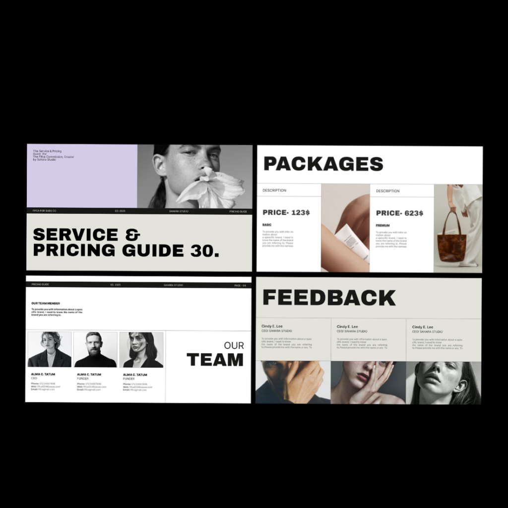 Service Guide/ InDesign Presentation Template - MasterBundles