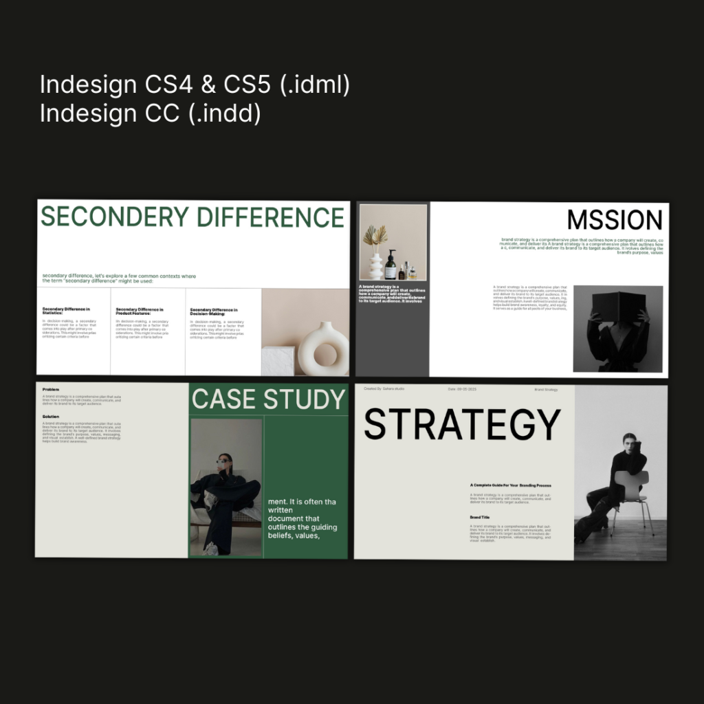 Brand Strategy / InDesign Presentation Template - MasterBundles