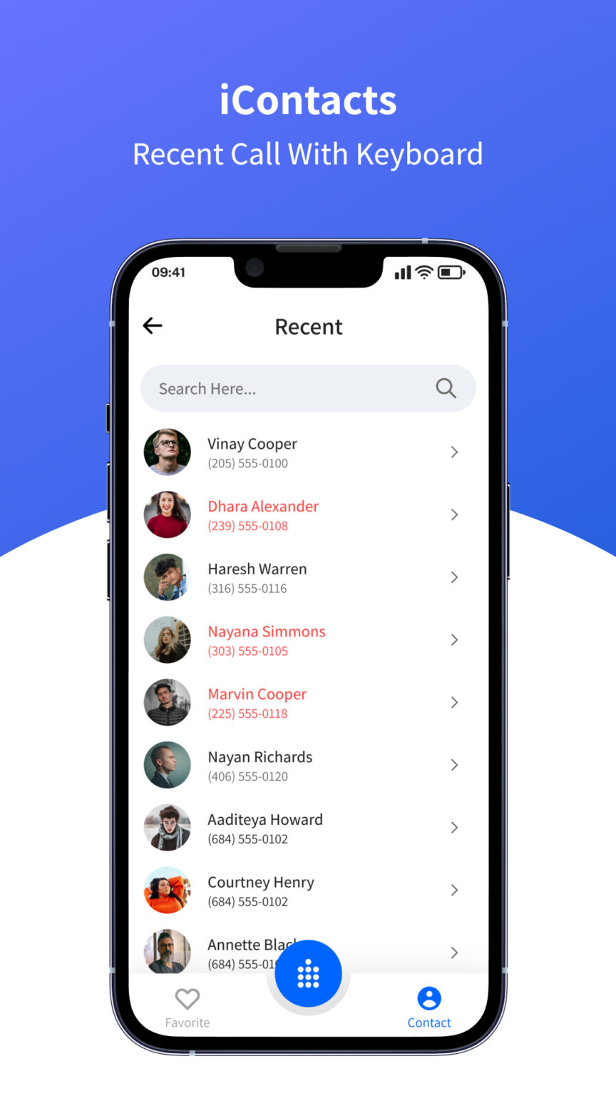 Contact App UI Design Package - MasterBundles
