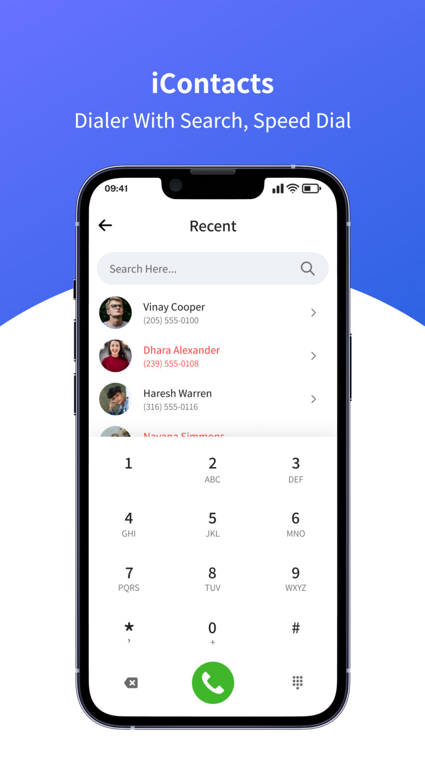Contact App UI Design Package - MasterBundles