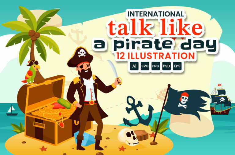 12 International Talk Like A Pirate Day Illustration - MasterBundles