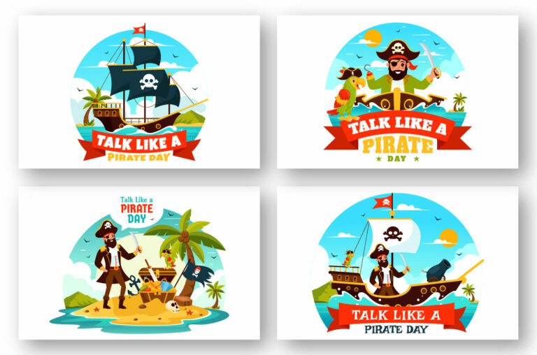 12 International Talk Like A Pirate Day Illustration - MasterBundles