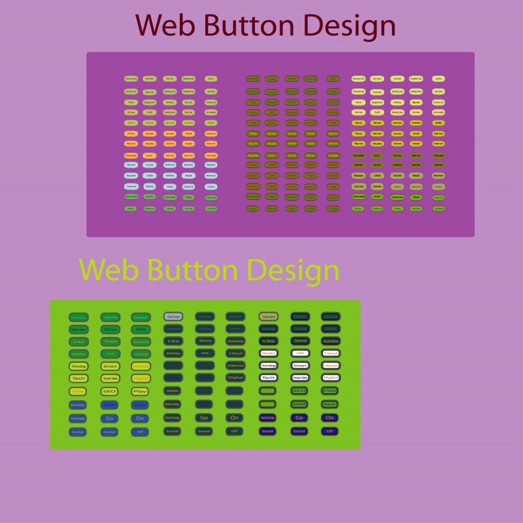 Web button design bundle - MasterBundles