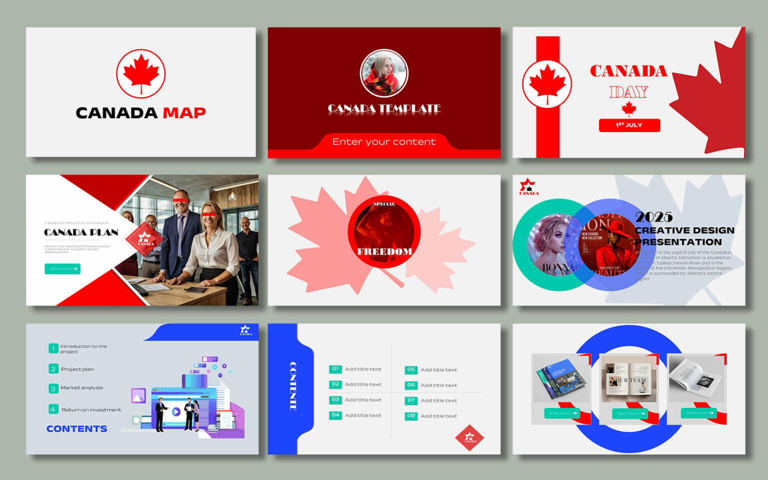 Canada All City Map Presentation Template - MasterBundles