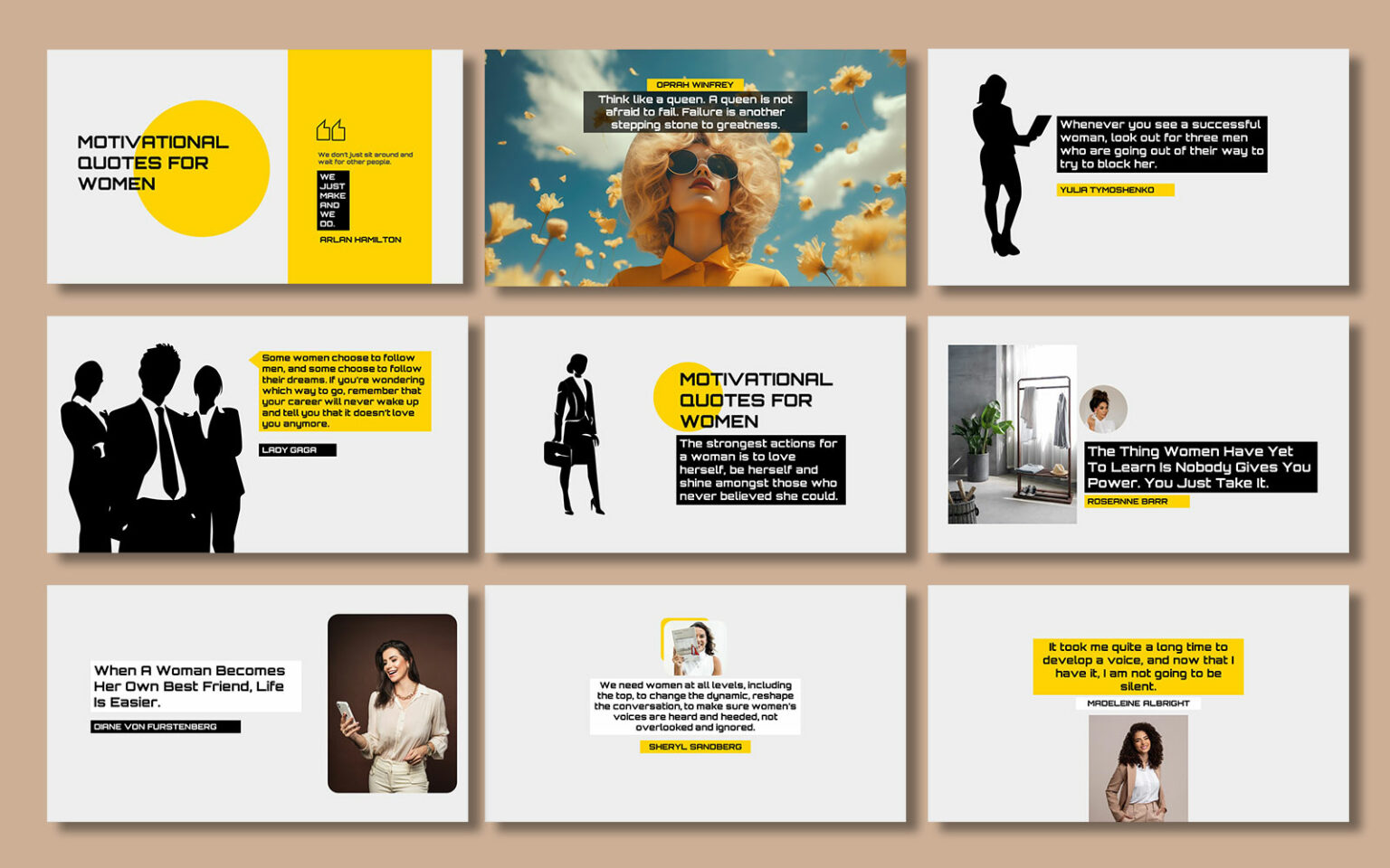 Motivational Quotes For Company Presentation Template - MasterBundles