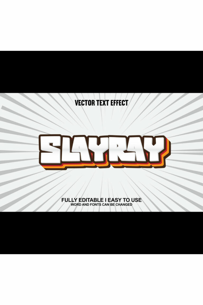 Fully Editable Vector 3D Text Effect - MasterBundles