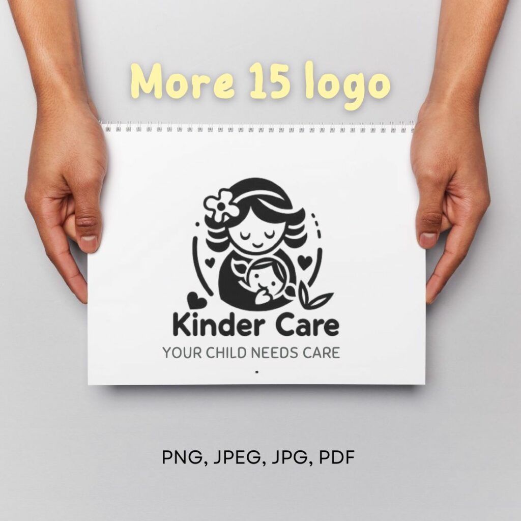 kinder care logo. - MasterBundles