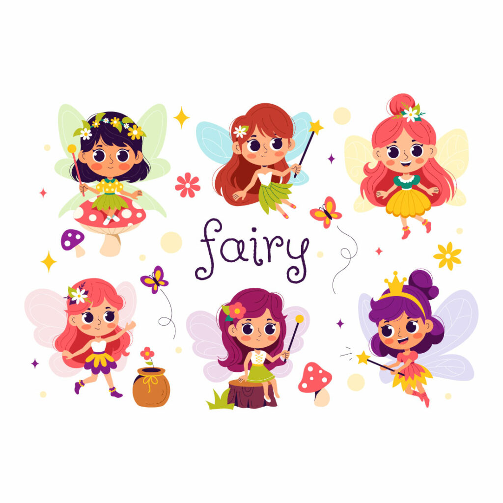 10 Beautiful Flying Fairy Illustration - MasterBundles