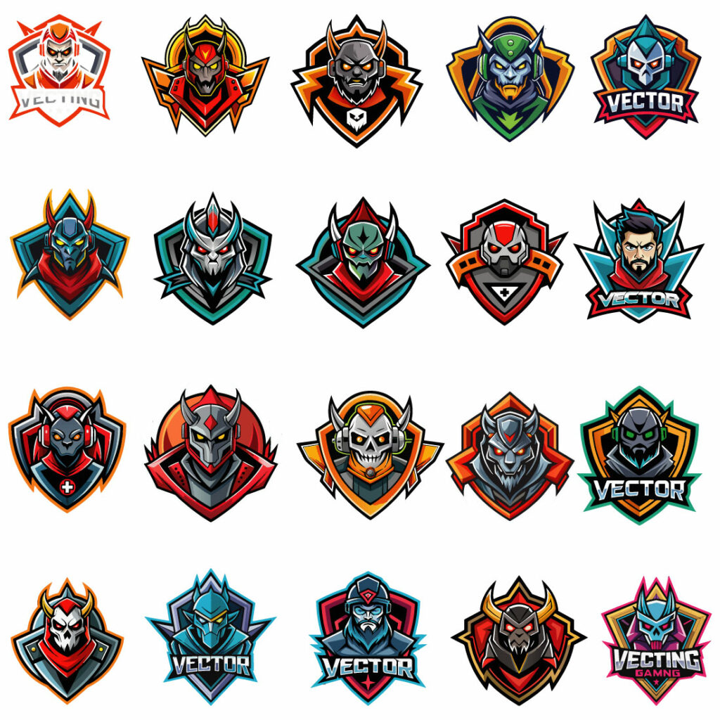 Drawn Gaming Logo vector - MasterBundles