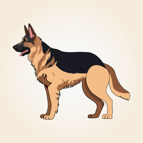German Shepherd Dog Vector - MasterBundles