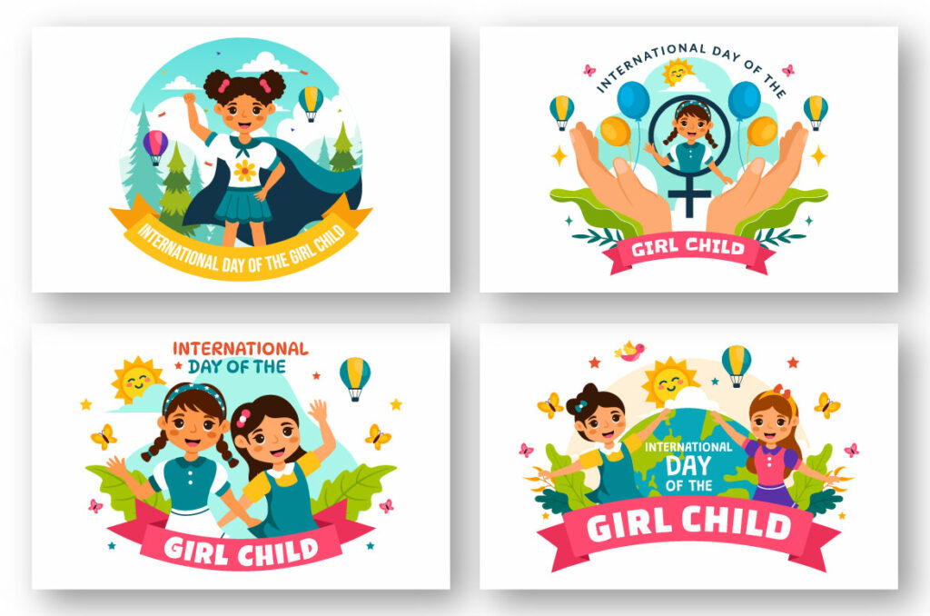 10 International Day of the Girl Child Illustration - MasterBundles
