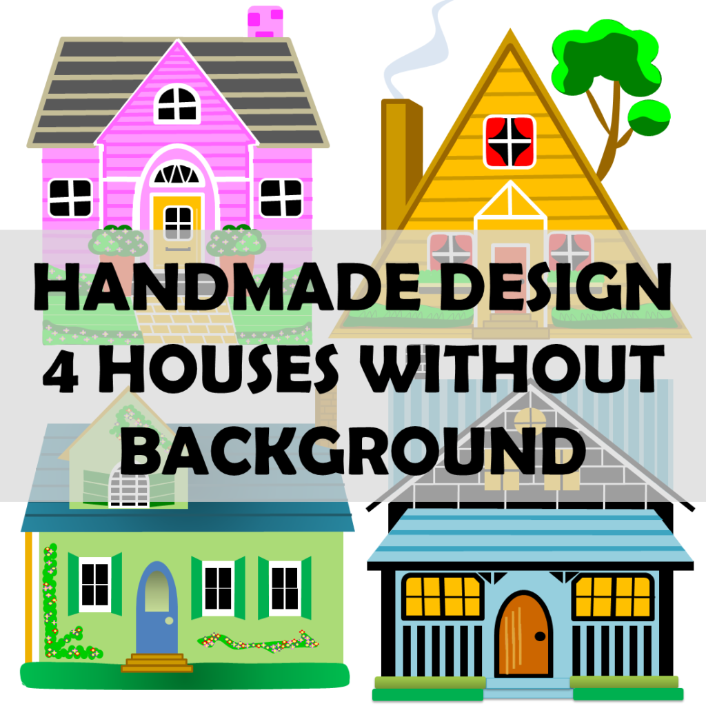 Clip Art House Design Without Background - MasterBundles