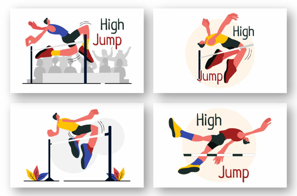 9 High Jump Sport Illustration - MasterBundles