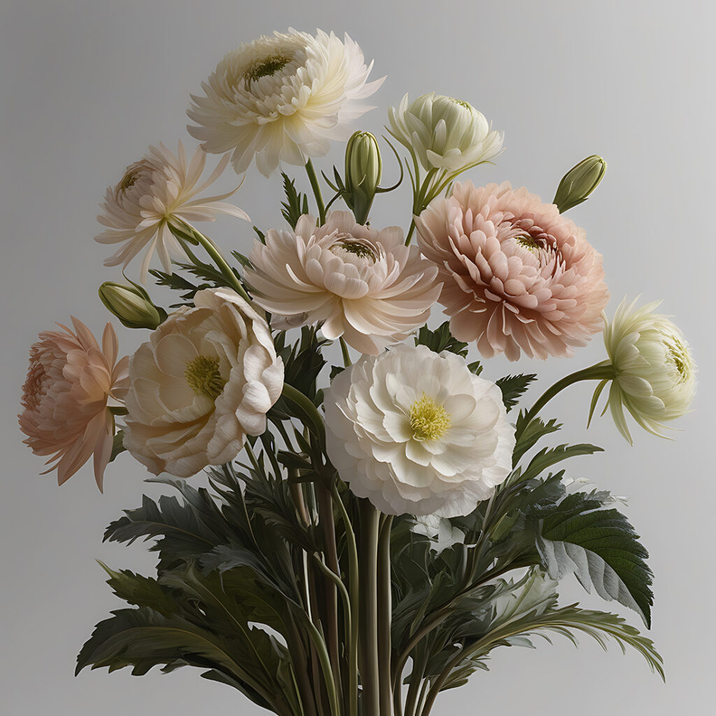 80+ High Resolution Botanical Study Featuring Realistic Floral Bouquet ...