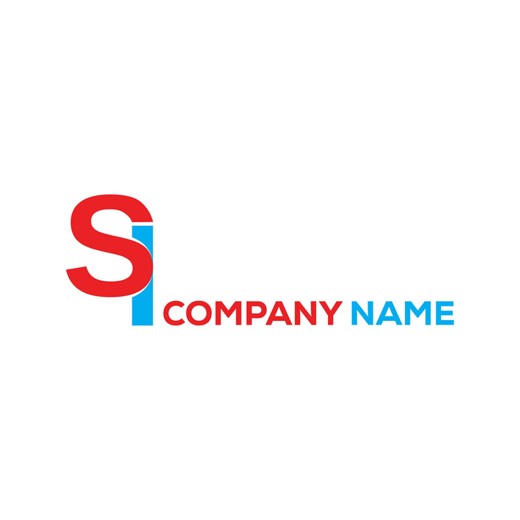 Initial Letter SI Logo or Icon Design Vector Image Template - MasterBundles