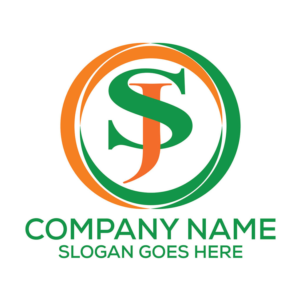 Initial Letter SJ Logo or Icon Design Vector Image Template - MasterBundles