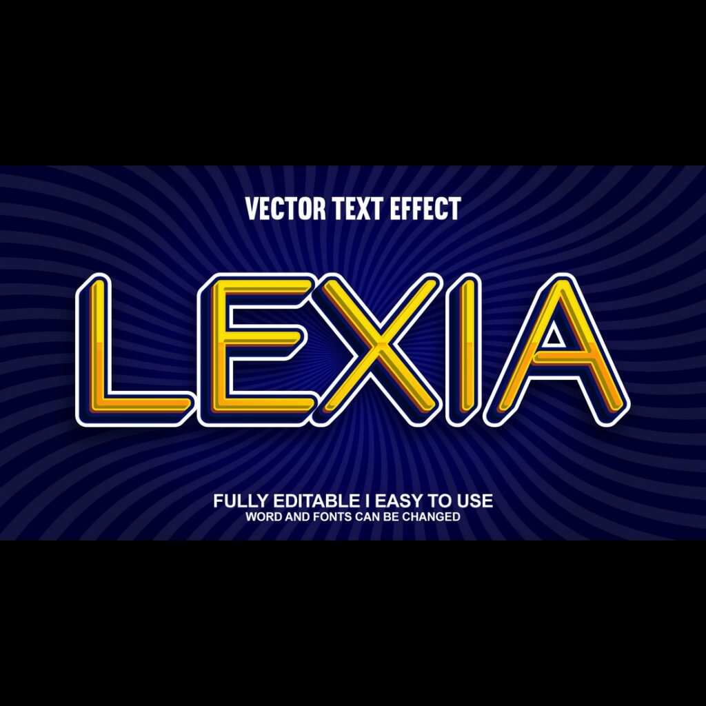 Fully Editable Vector 3D Text Effect - MasterBundles